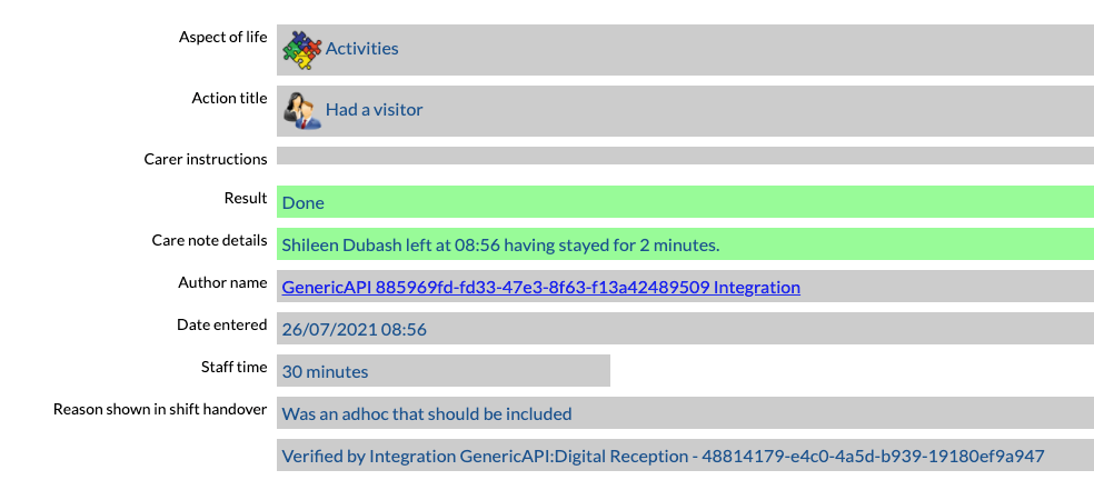 Digital Reception - Person Centred Software
